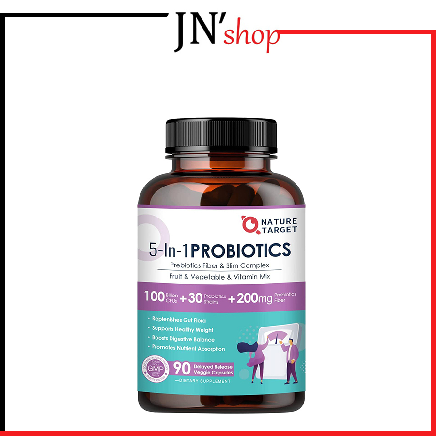 5-in-1 probiotic tablets supplement Probiotics, Prebiotics 100 billion ...