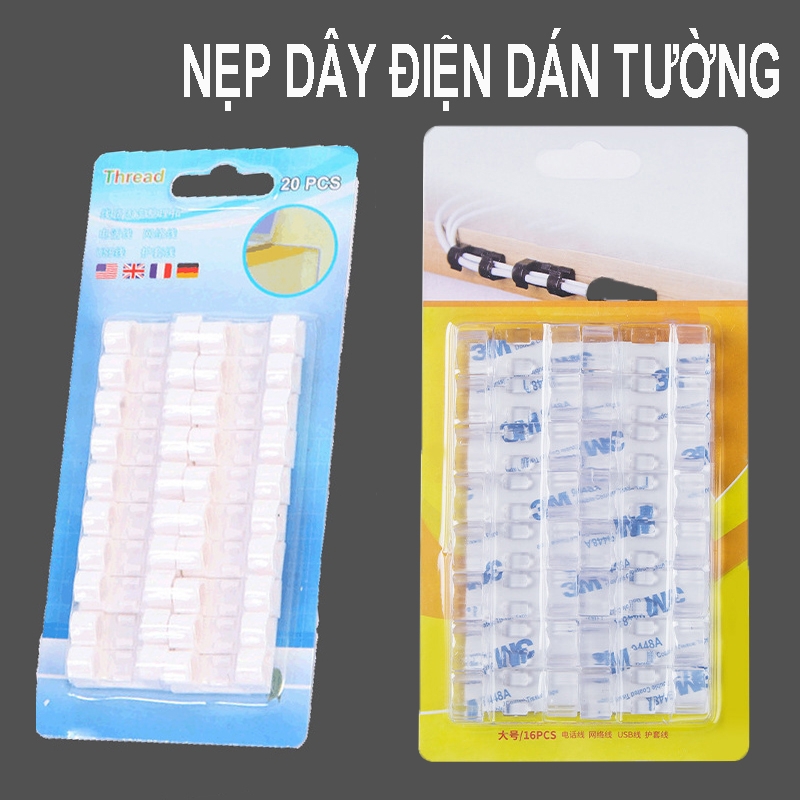 Set of 20 3M wall-mounted electrical wire clips to help clamp ...