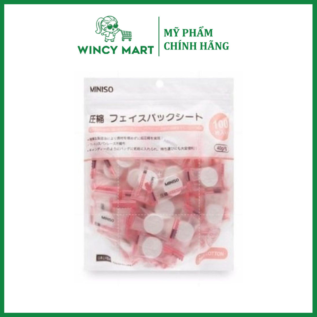 Bag of 100 Japanese Miniso Compressed Paper Masks Miniso Bamboo ...