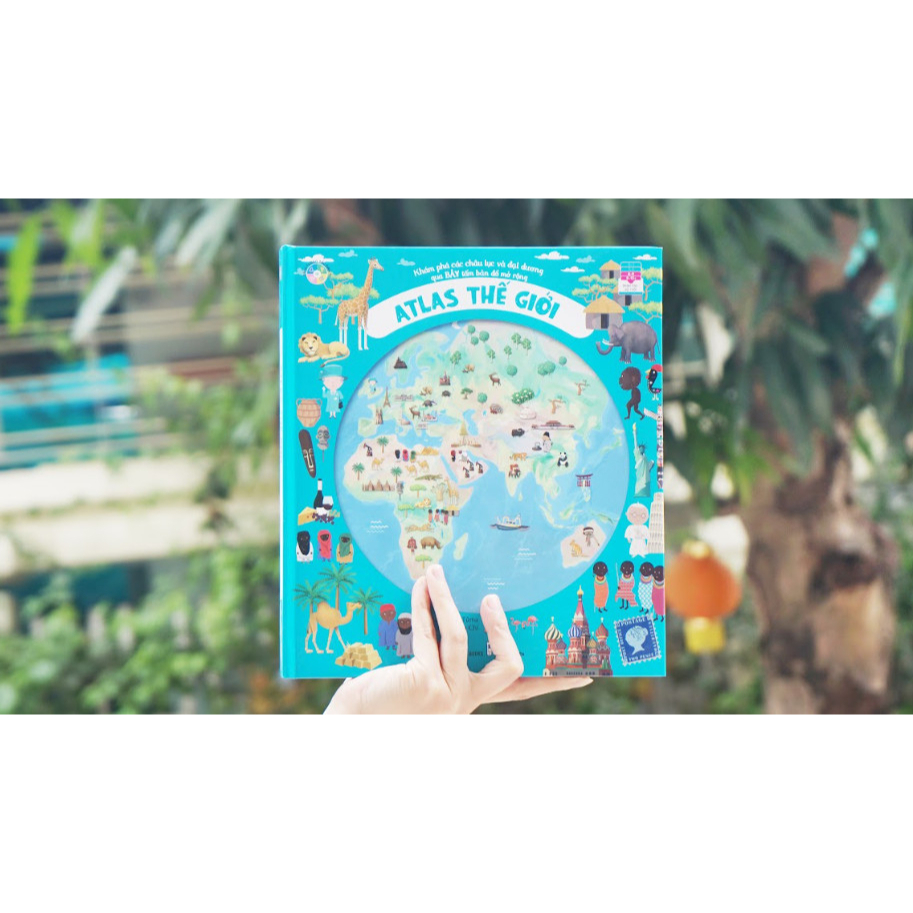 Book - World Atlas - Interactive flip open to explore continents and ...