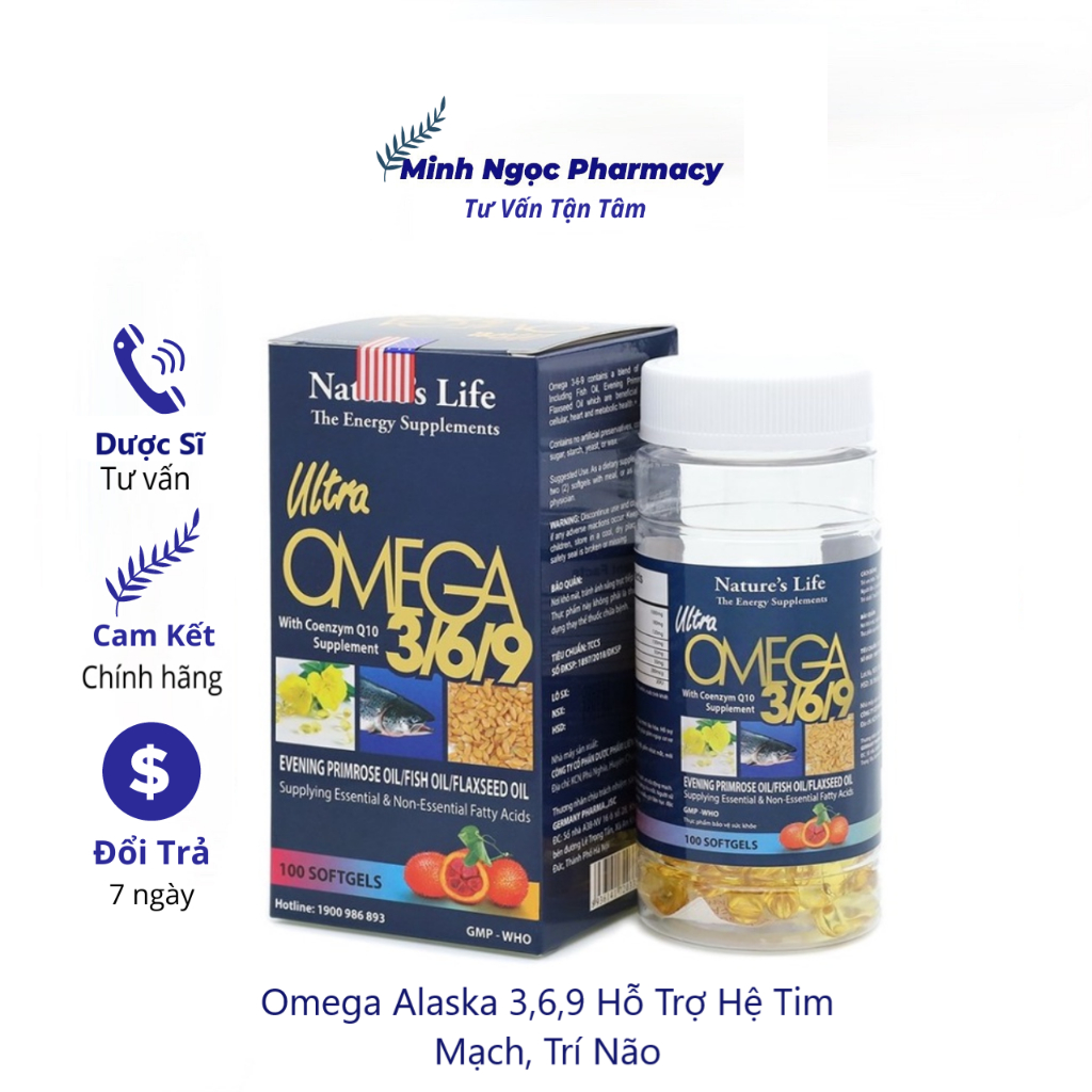 Omega Alaska Fish Oil 3,6,9 Supports the Cardiovascular System, Brain ...