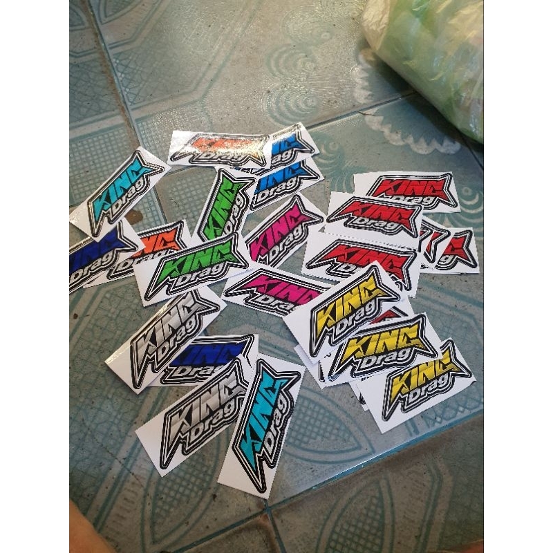 Random color King drag sticker Ticker Logo | Shopee Malaysia