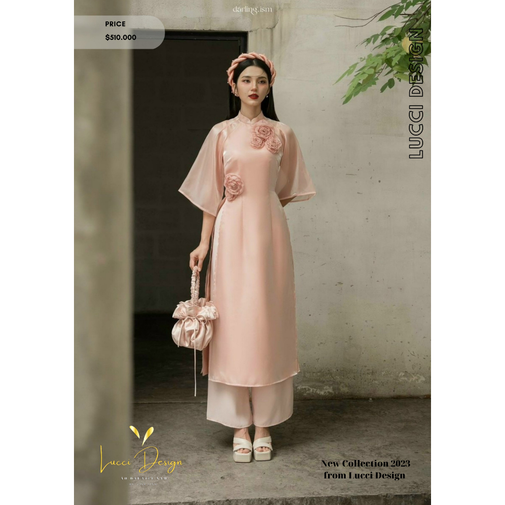 Innovative Ao Dai silk fabric high-end design by Lucci.Design | Shopee ...