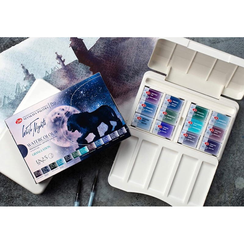 White Nights JSC Russian compressed watercolor 12 limited, 24 colors ...