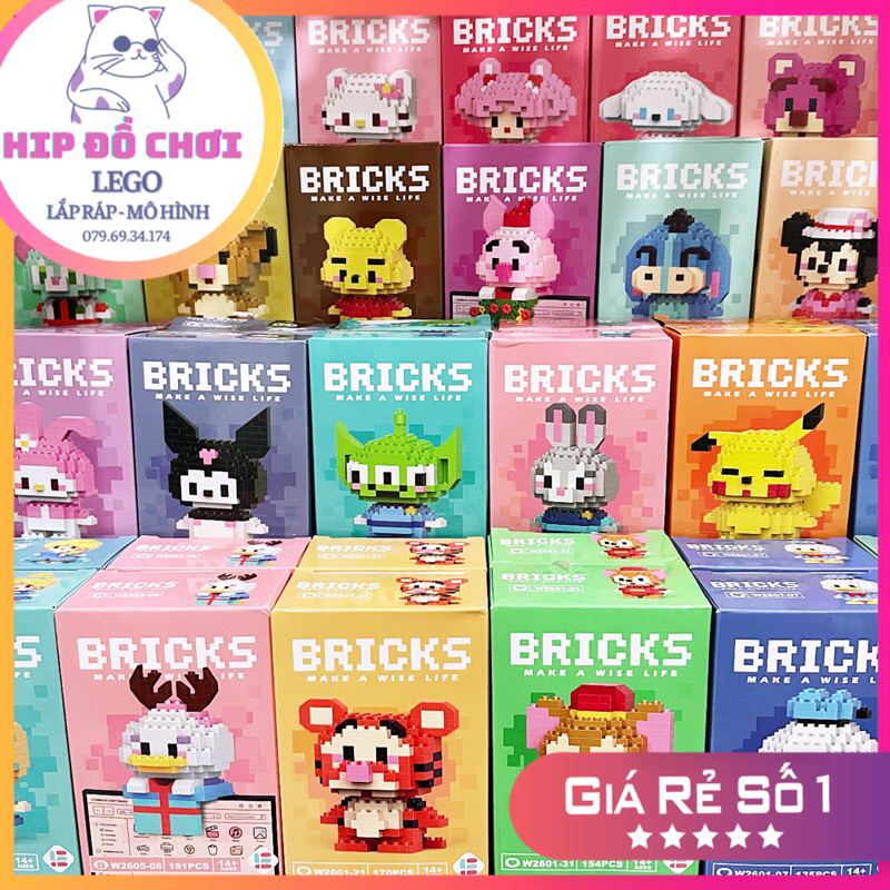 Bricks Super cute Plain mini Model Assemble Toy disney cute Character ...