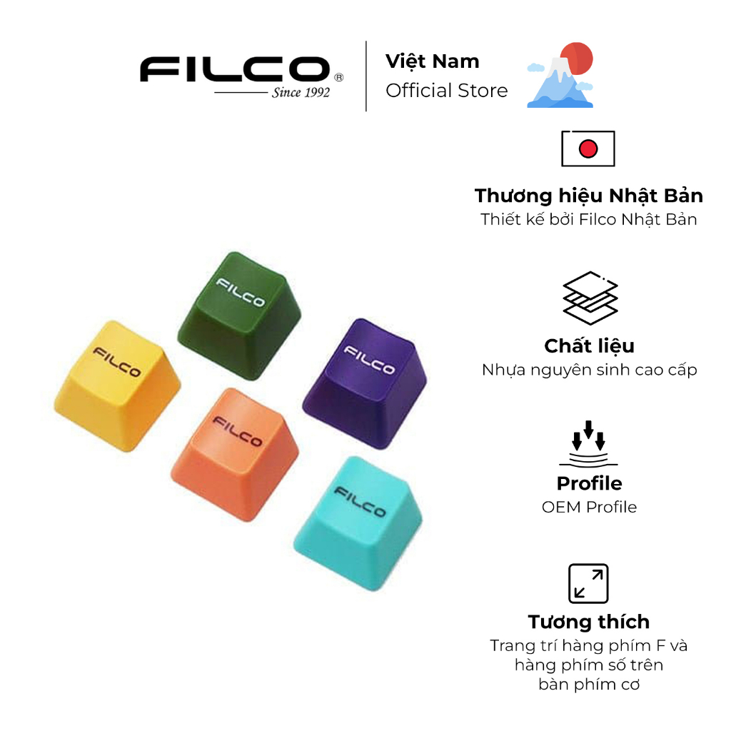 5-color Filco Logo replacement Keycap set - Genuine product | Shopee ...