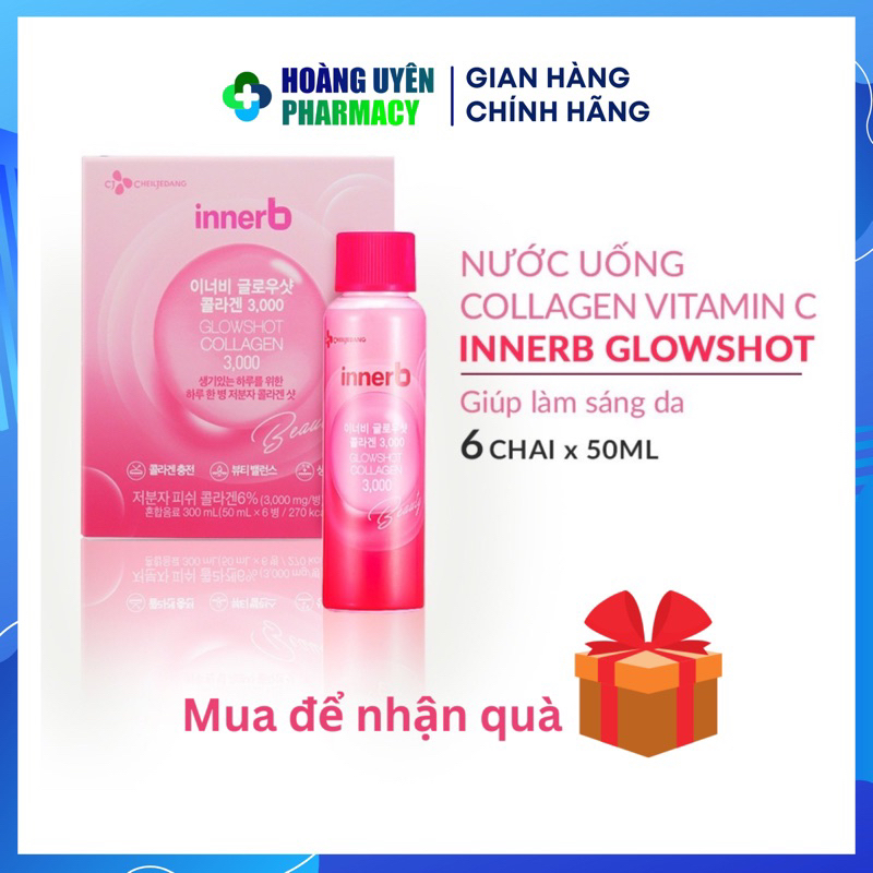 Innerb Glowshot 3000 vitamin C collagen drink - Box of 6 bottles x 50ml ...