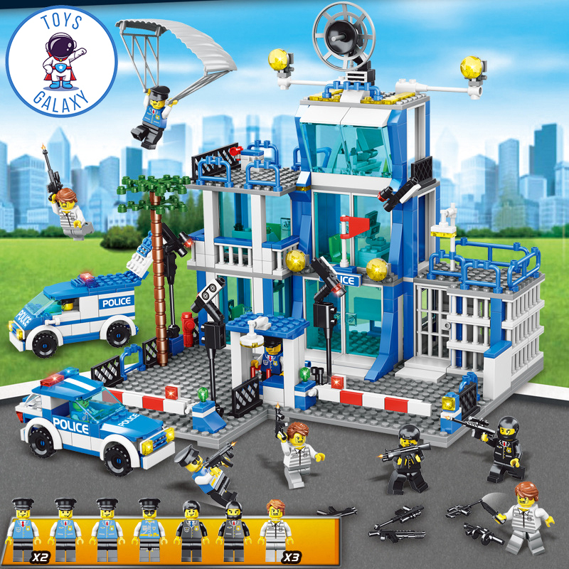 Swat Police Puzzle Assembly Toy Police Station Model / Airplane ...