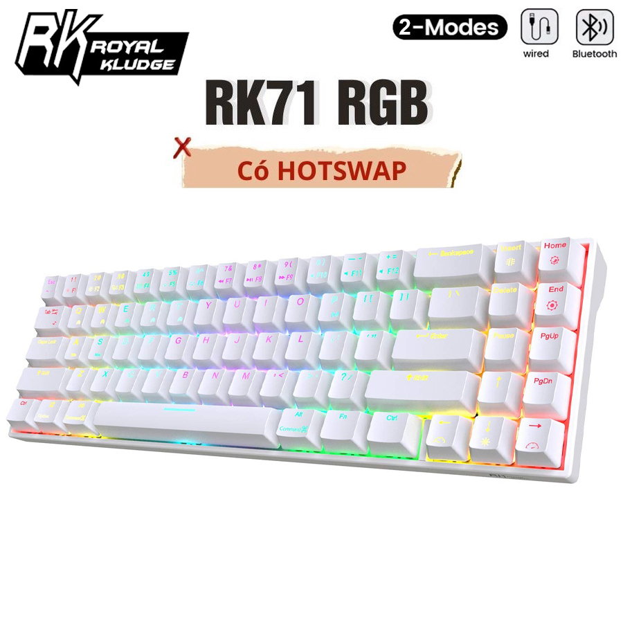 Rk71 RGB Hotswap - Royal Kludge RK71 RGB Wireless mechanical keyboard ...