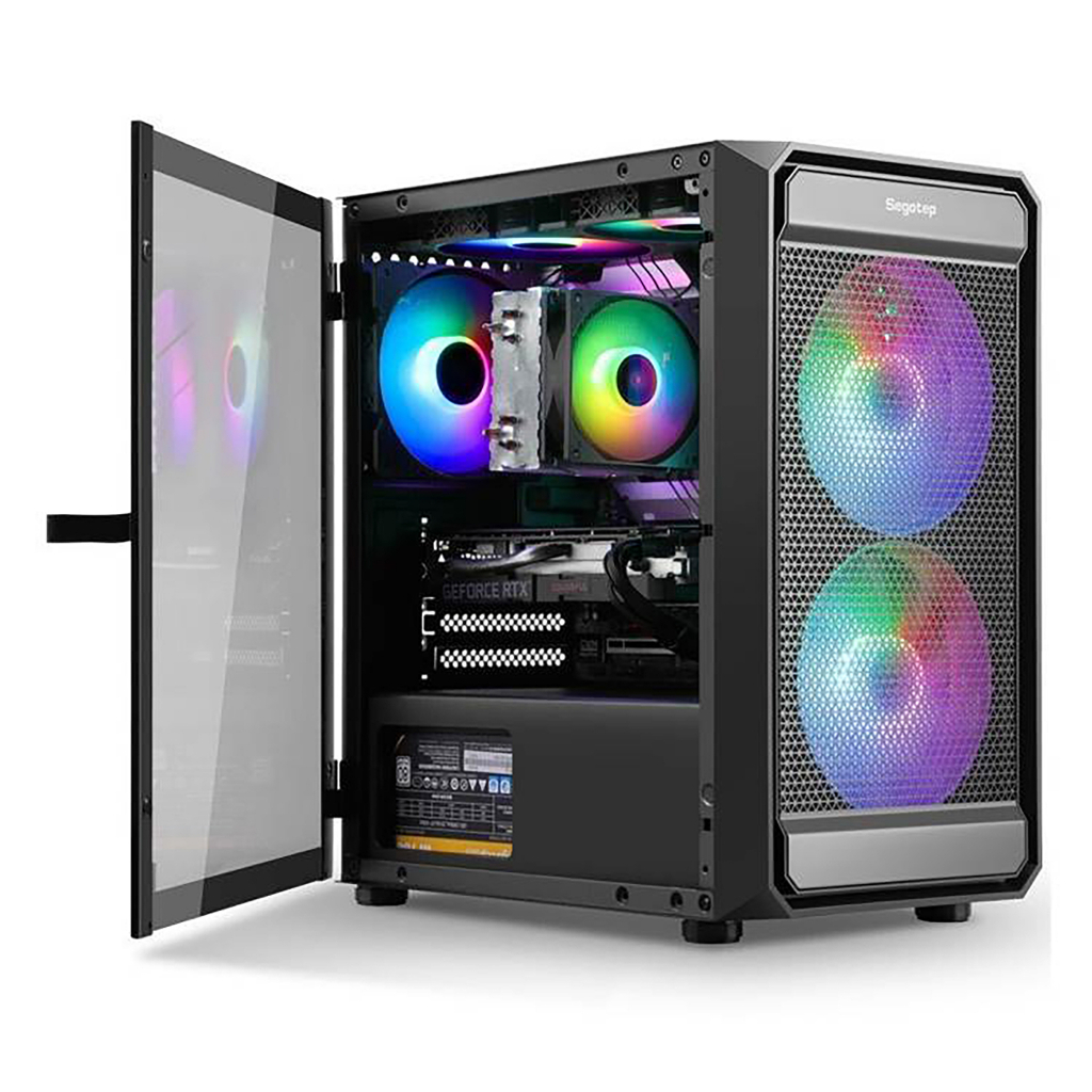 Segotep Artis M-ATX Computer Case (No FAN) Black /White /Pink | Shopee ...