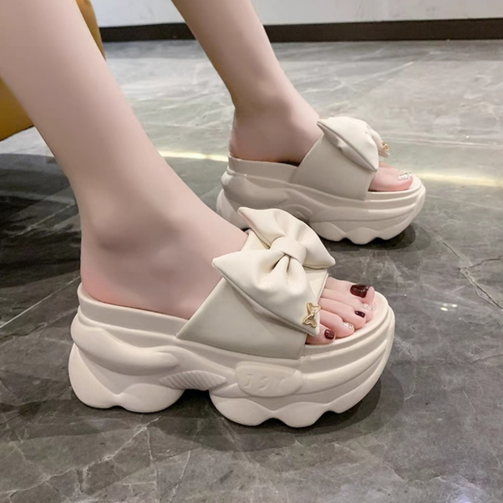Bm Slippers With Chubby Bow High Quality Product | Shopee Malaysia