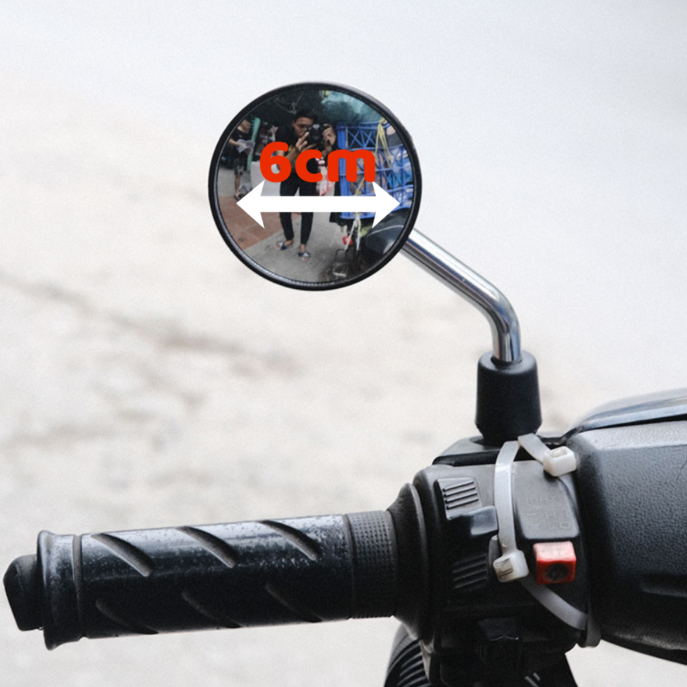Mini Motorcycle Mirror, 6cm Zen 10 Diameter Convex Round Mirror For ...