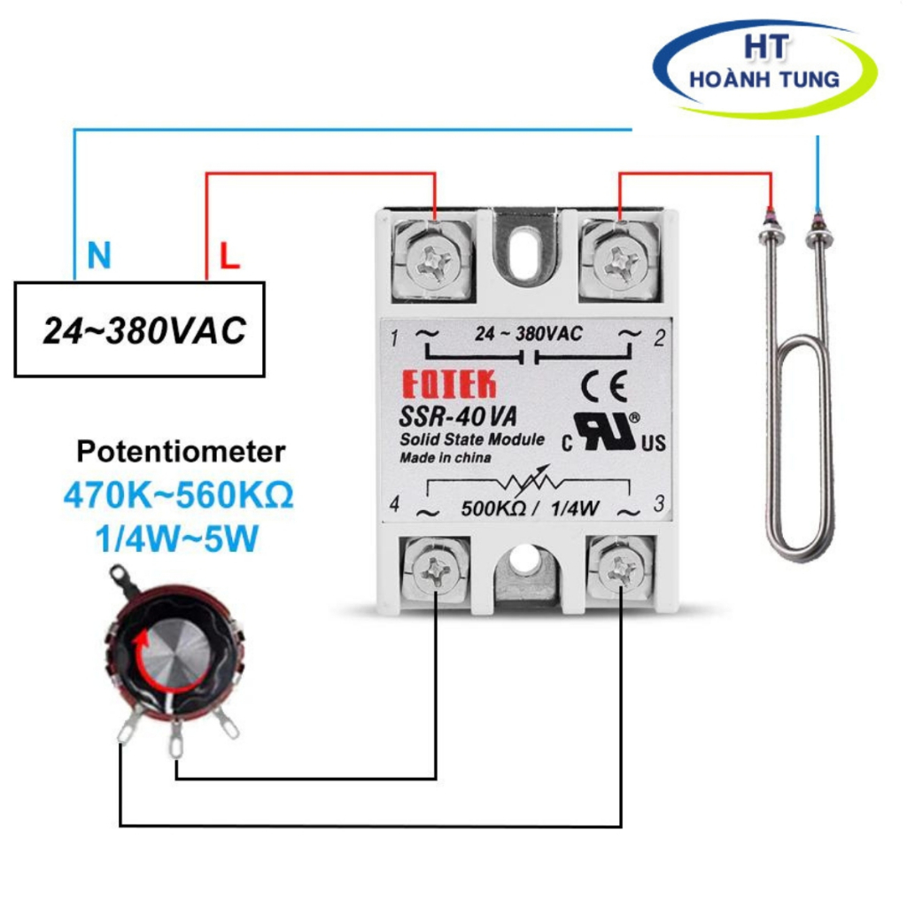 Semiconductor relay SSR-40VA-H, SSR-75VA-H, SSR-100VA-H type 1 phase ...