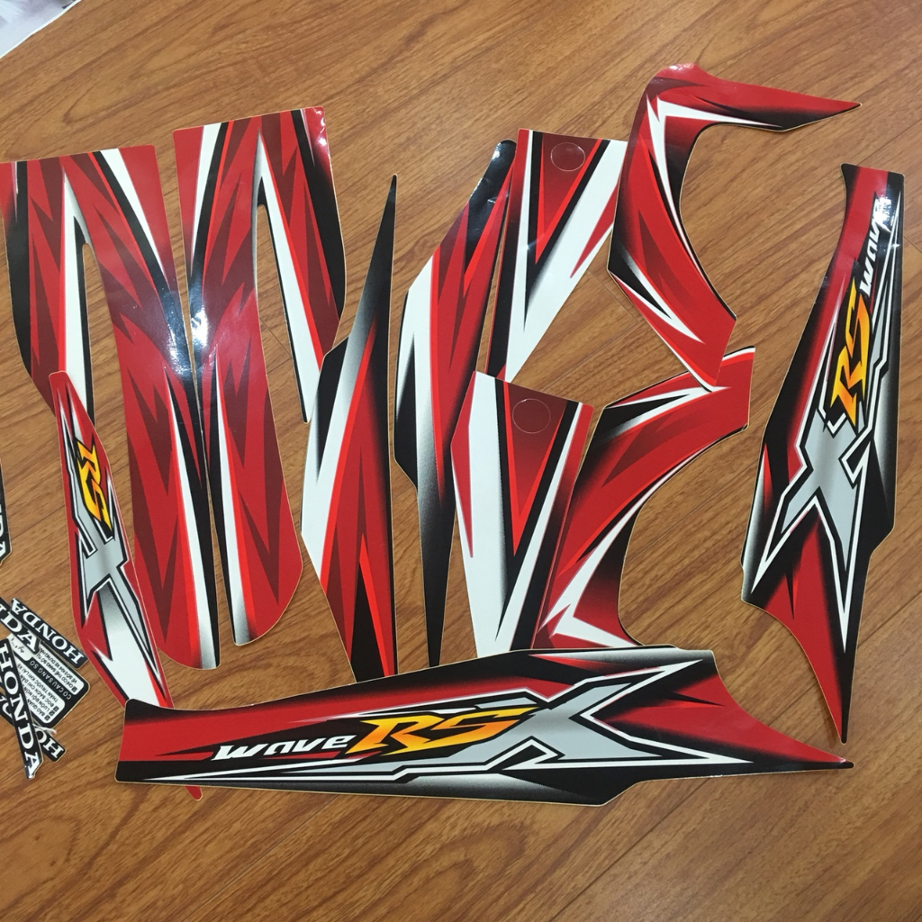 Wave RSX 110 Red Black car sticker set | Shopee Malaysia
