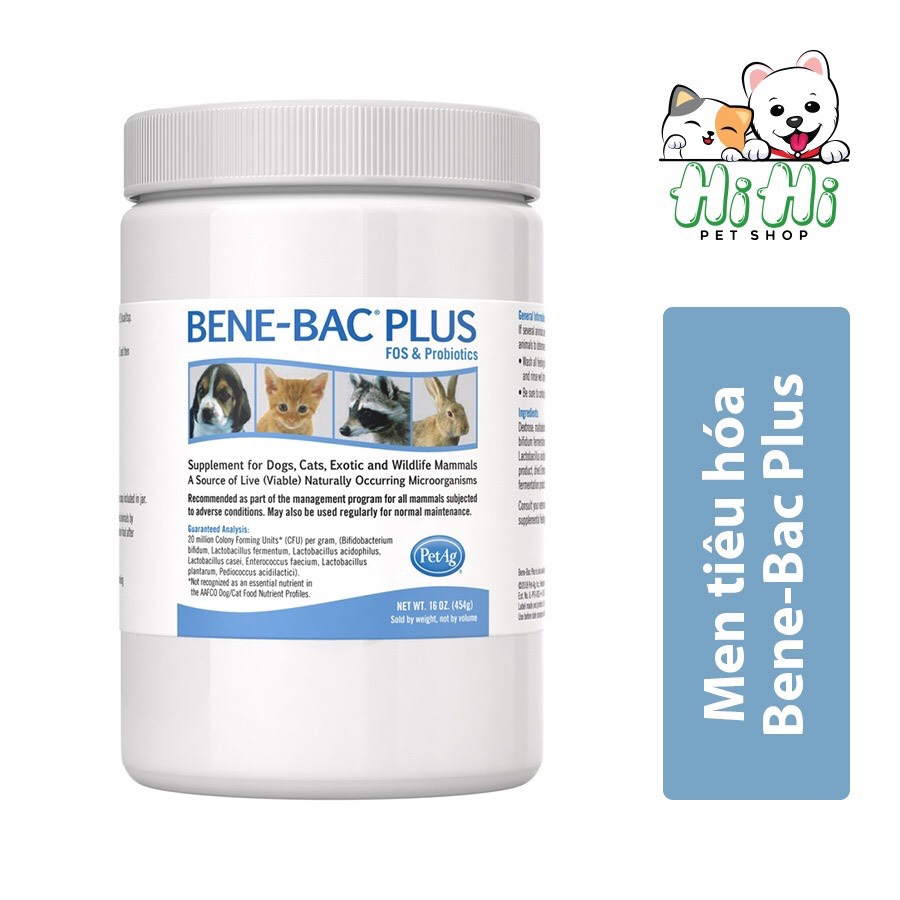 Bene-bac Plus Digestive Yeast In Powder Form For Dogs And Cats ...