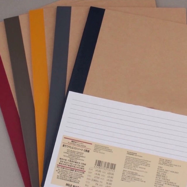 B5 Muji notebook 60 pages with plain cover and colored spine | Shopee Malaysia