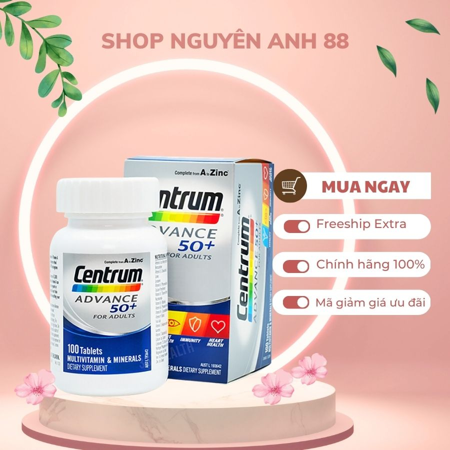Multivitamins for people over 50 years old - Centrum Advance 50 ...