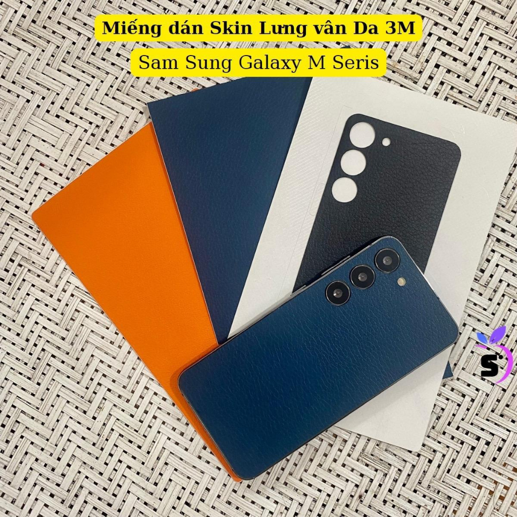 High quality 3M leather back skin sticker for Samsung galaxy M Series ...