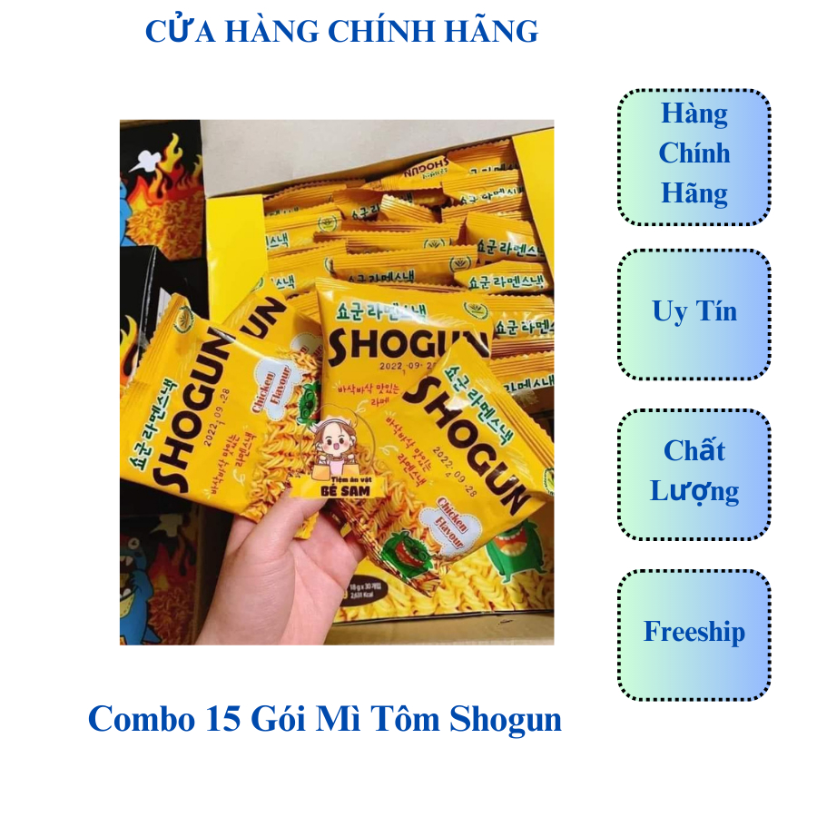 Combo of 15 packs of Shogun children's instant noodles imported from ...
