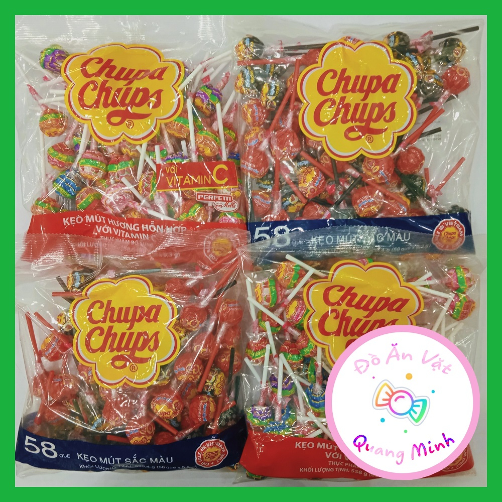 Chupa Chups Mixed Flavored Lollipop Bag With vitamin c 60 Pieces And ...