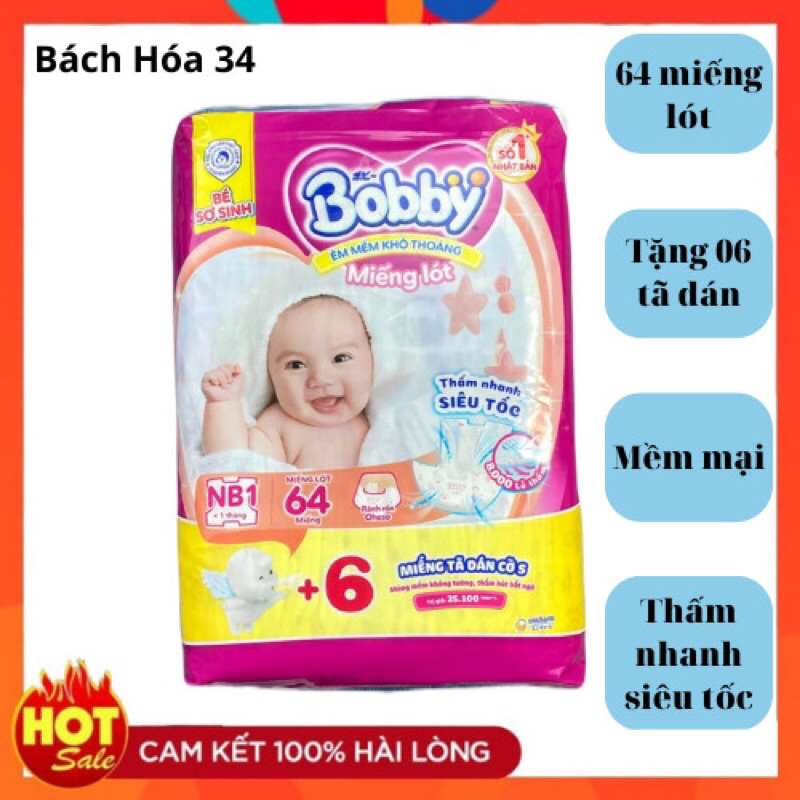 Pack of 64 Bobby Newborn pads (Free 06 diapers) | Shopee Malaysia