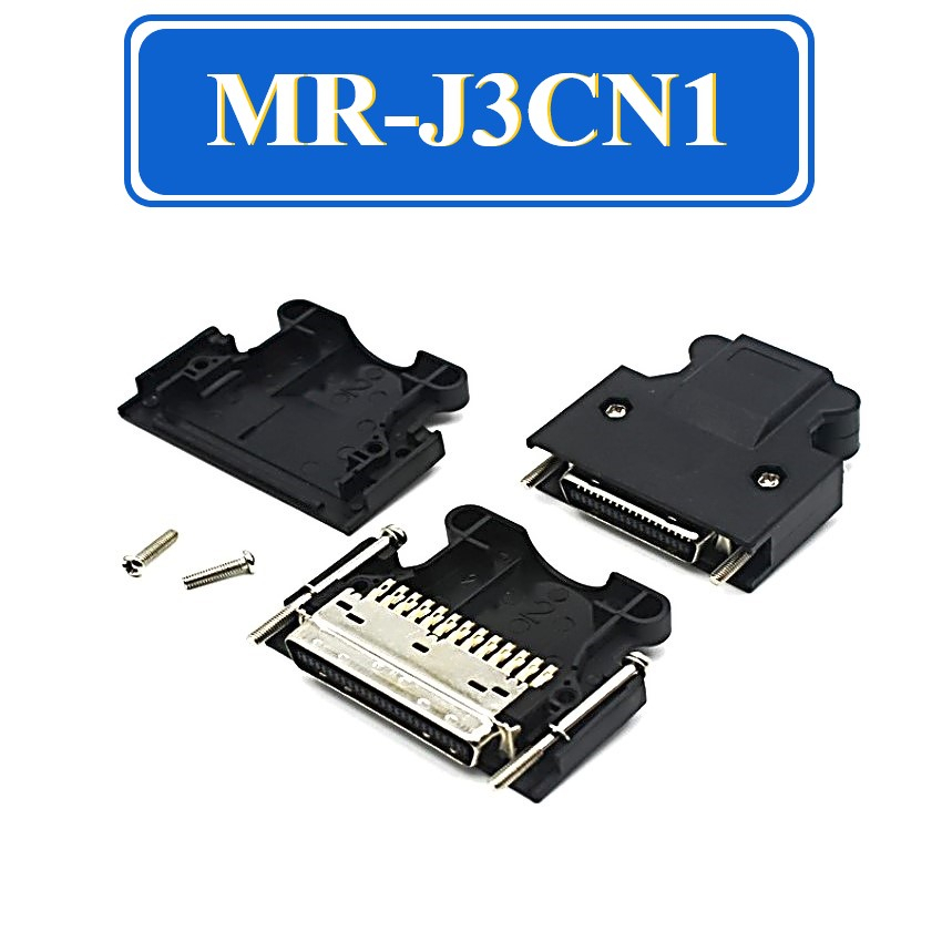 Mitsubishi MR-J3CN1 Servo amplifier connector 50 pins soldered cable ...
