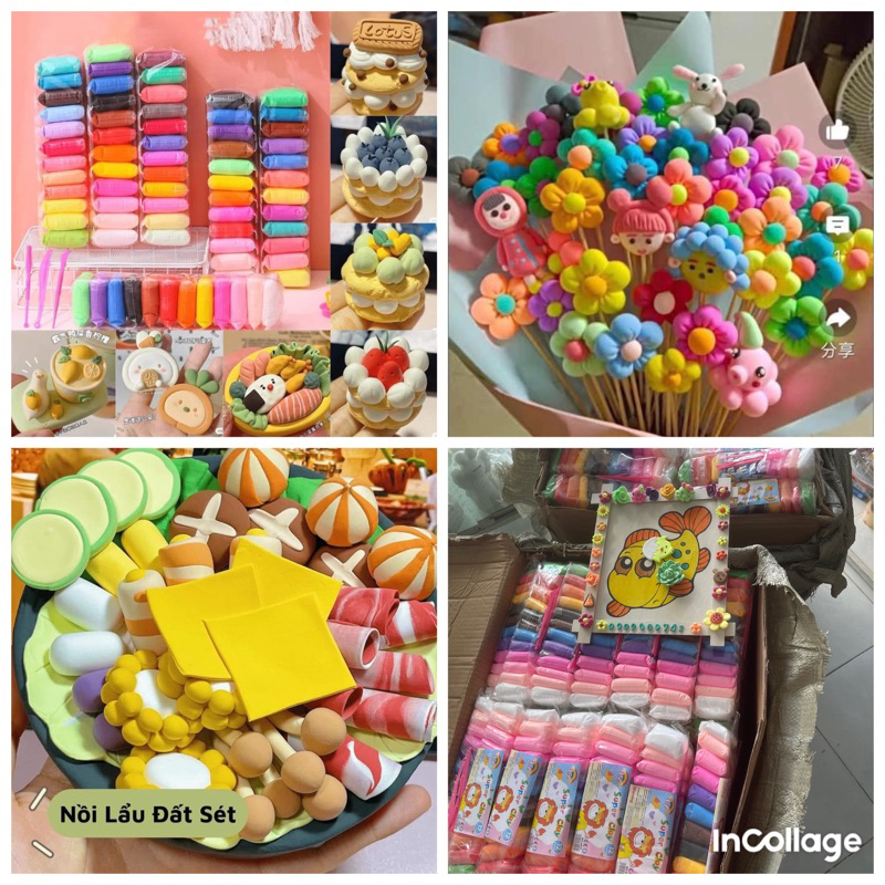 12-color self-drying clay, safe for molding, high quality, super light ...