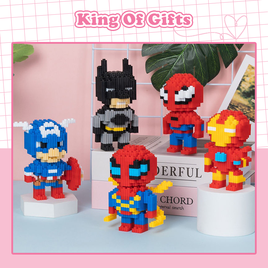 Superhero mini assembly toys, cheap anime assembly models captain,iron ...