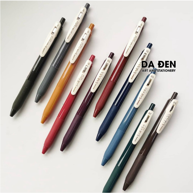 [BLACK Skin - DISTRICT 3] ZEBRA Sarasa gel Pen Vintage Color Genuine ...