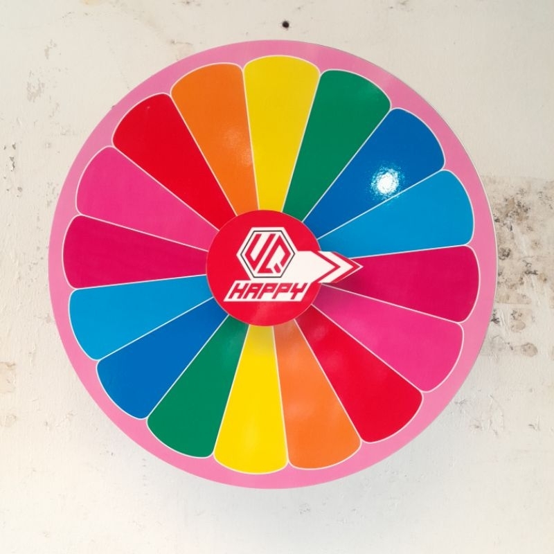 Happy wheel (wall mounted with pink border, 16 cells - diameter 60cm x ...