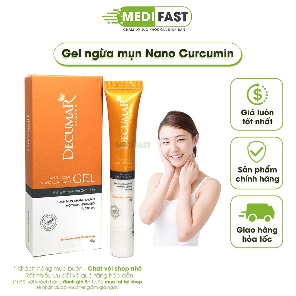 Decumar Advanced anti-acne Gel tube 20g - turmeric cream from Nano ...