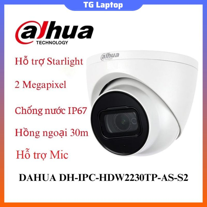 Dahua DH-IPC-HDW2230TP-AS-S2 2.0MP IP Camera supports Starlight, has ...