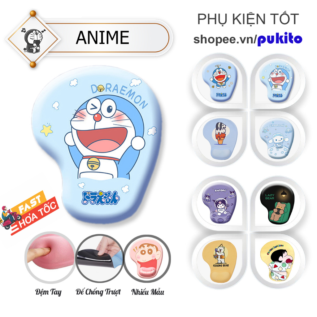 Doraemon Anime Mouse Pad Cute 3D Silicone with Armrest ( PUKITO Cheap ...