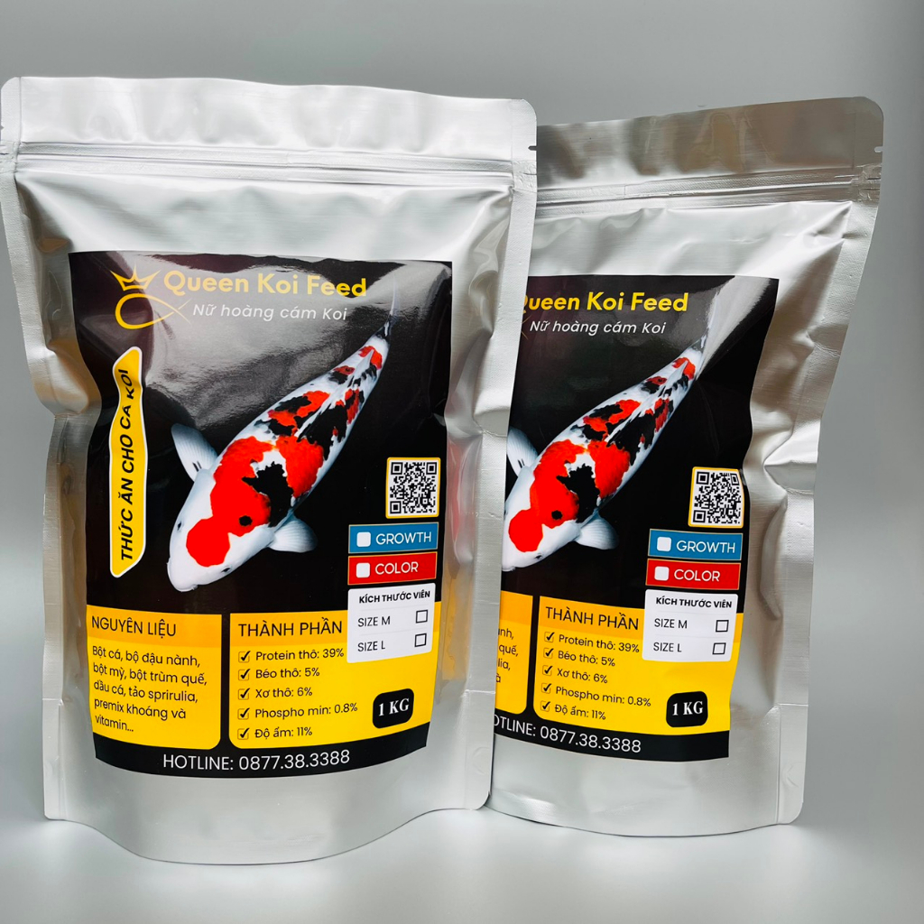 Queen koi Feed koi fish bran 5kg, koi fish food 39% protein, fish ...
