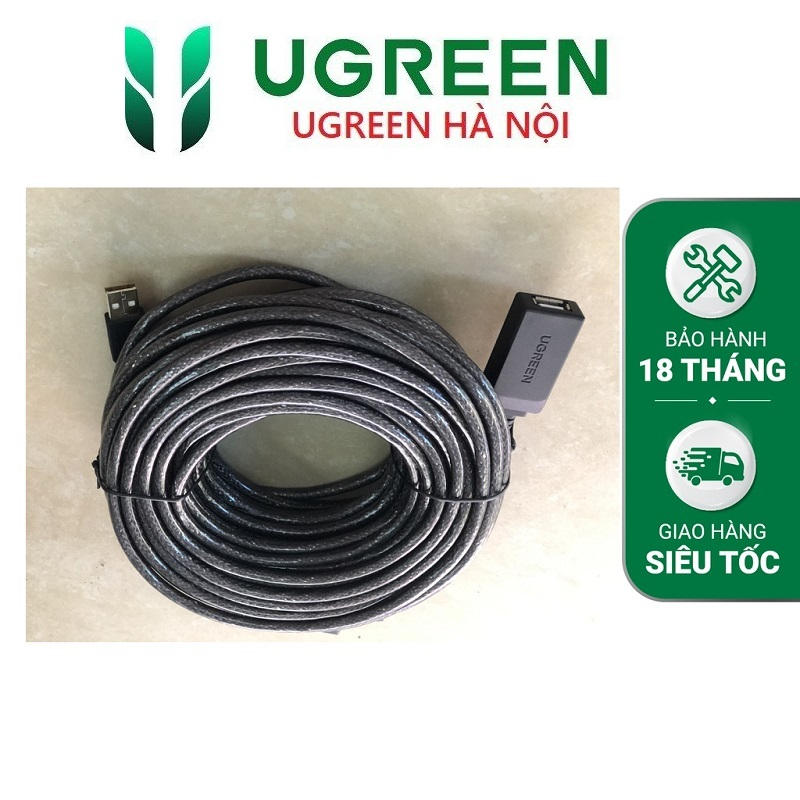 Usb extension cable 5m,10m,15m, 20m with Ugreen amplifier chip | Shopee ...