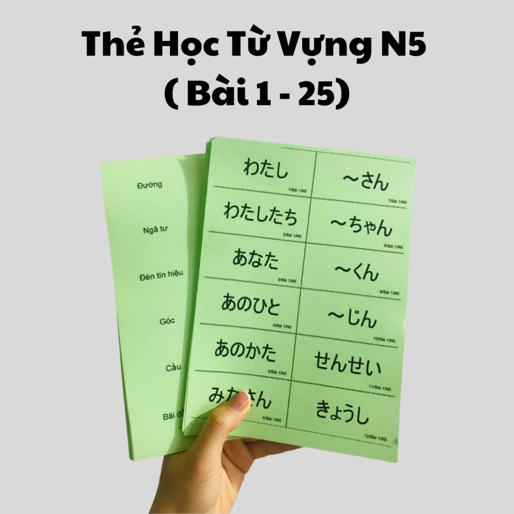 Japanese Vocabulary Flashcard N5 - Minano N5 Hiragana + Katakana ...