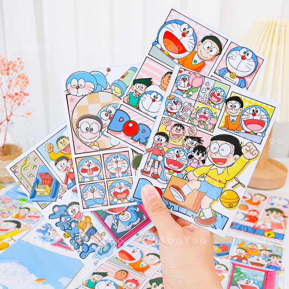 Set of 4 Postcards Doraemon and cute friends TooYoo BK00684 | Shopee ...