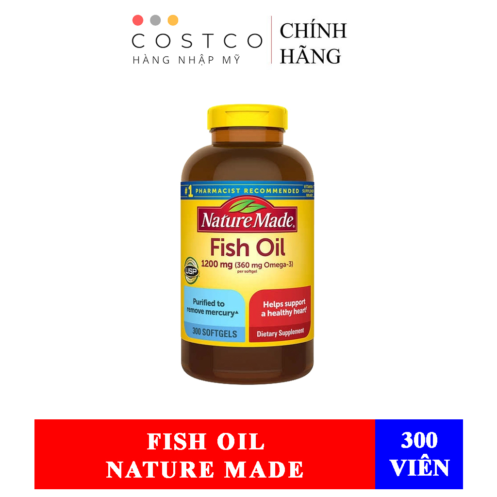 Nature Made Fish Oil 1200 Mg 360 Mg Omega 3 (1 Jar/300 Pills) | Shopee ...