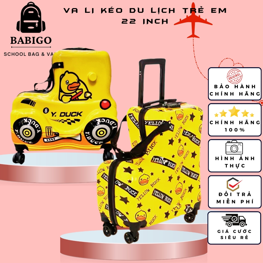 Children's Suitcase Sits Yellow Duck 22 inch Genuine Yellow Duck Car ...