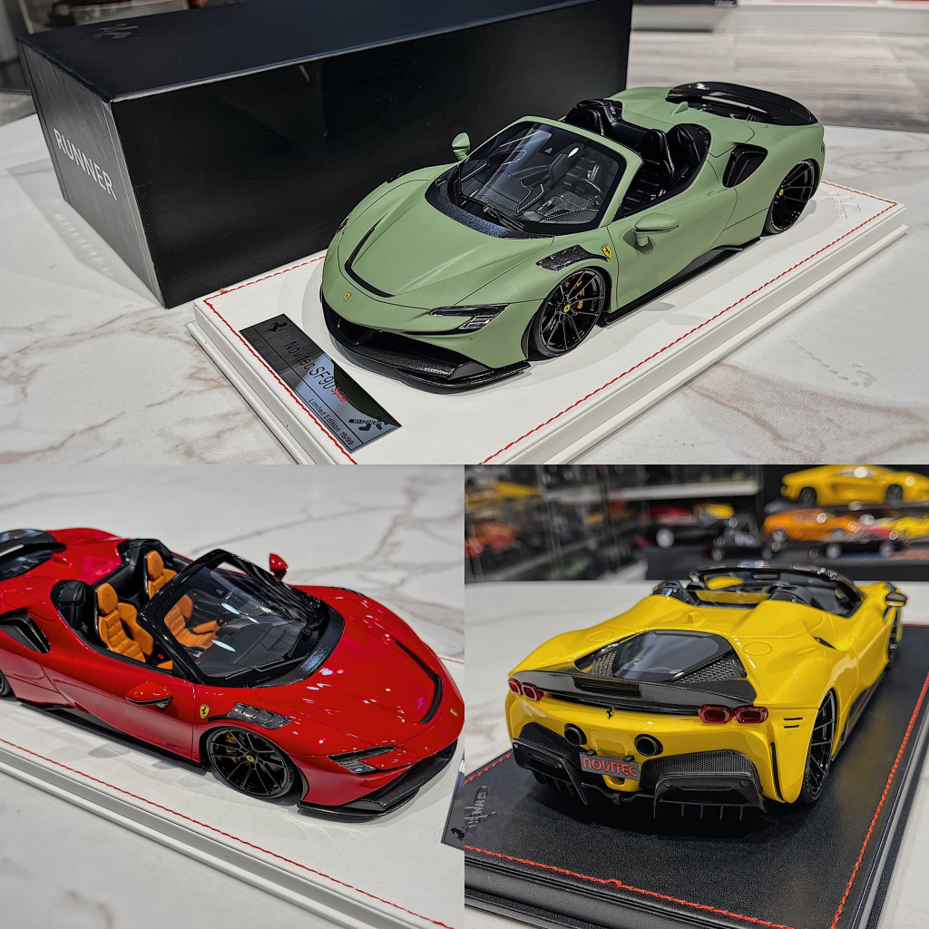 Ferrari SF90 Spider NOVITEC Model Car, Ratio 1 / 18 RUNNER | Shopee ...