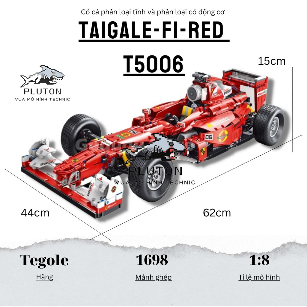 Technic supercar assembly model 1:18 scale McLaren F1 Formula T5006 ...