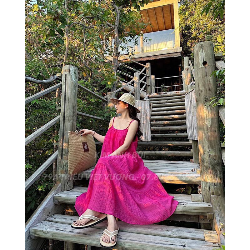 Pink Lotus 2s Skirt Stands Out To Go To The Beach, Travel (Real Photo ...