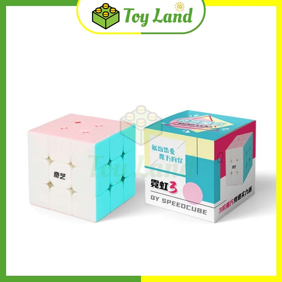 Rubik 3x3 Neon QiYi Rubic 3 Floor 3x3x3 Pastel Stickerless Borderless ...