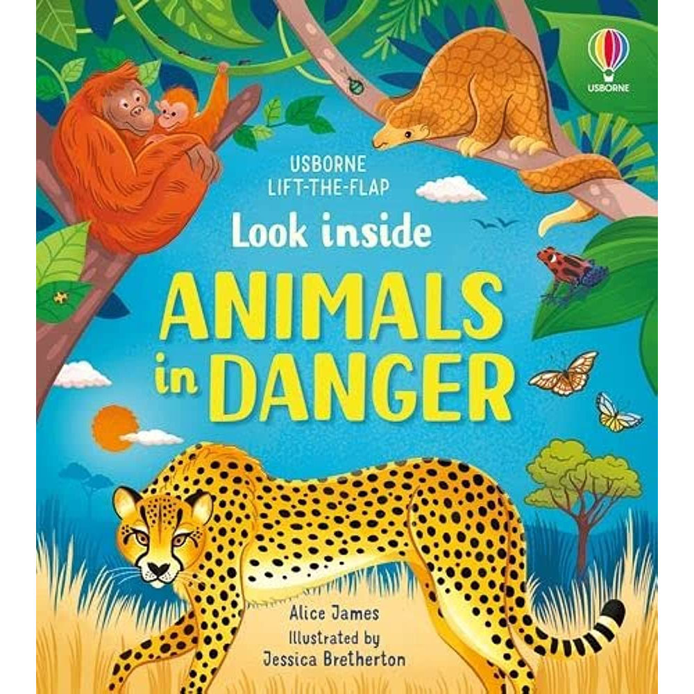 Book - Usborne Lift the Flap Look Inside Animals in Danger (English ...