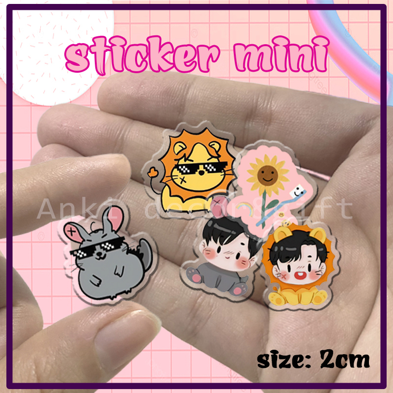 (2cm)sticker Geminifourth MINI transparent mica, cute mica sticker ...