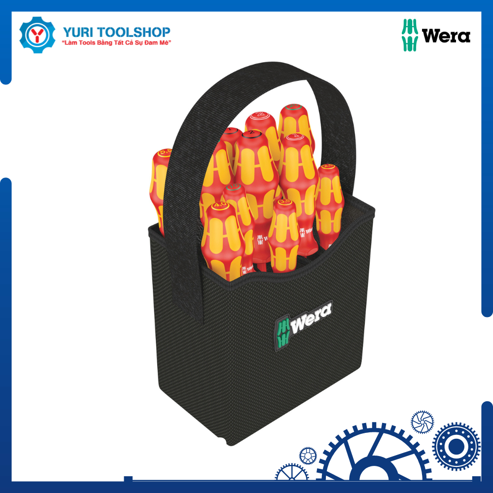 Set of 11 Insulated Screwdrivers in Bag Wera 2go 100 - 05004310001 ...