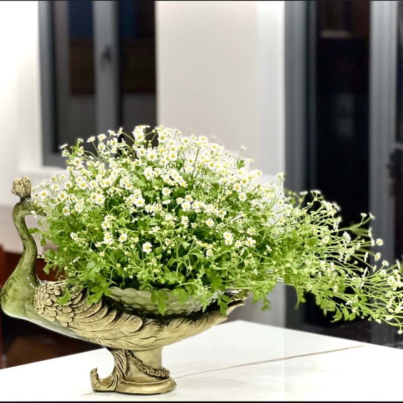 Flower Vase, composite Vase with Peacock Shape Decorative Decor ...