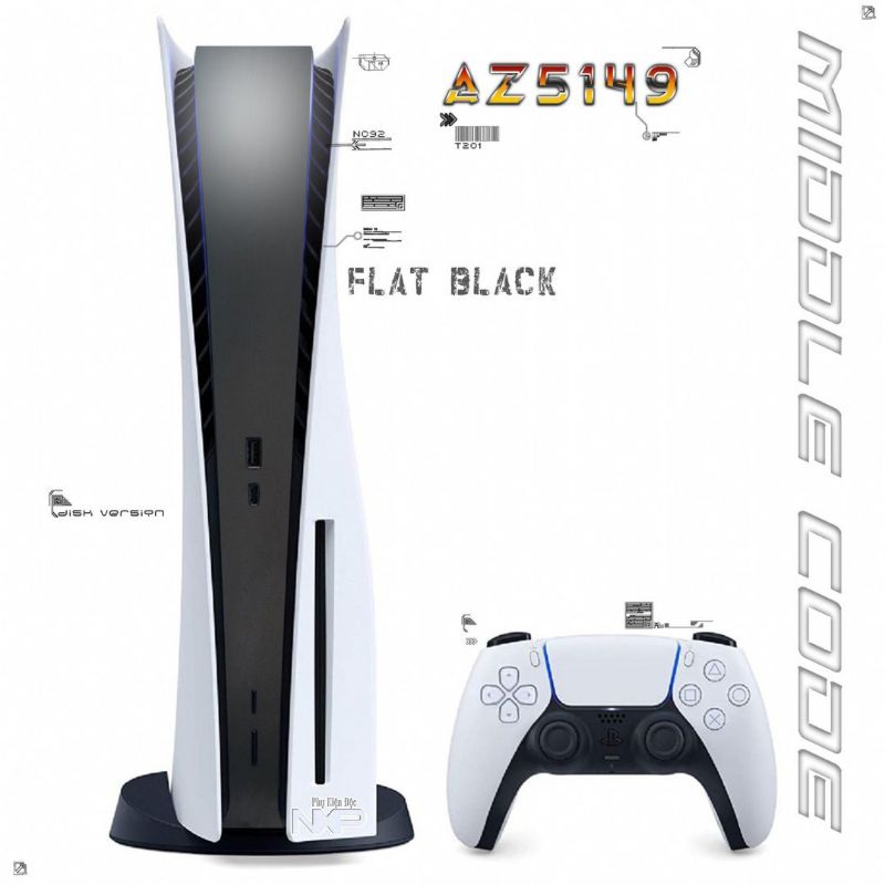 [ps5] Middle sticker for ps5 game console - matte black | Shopee Malaysia