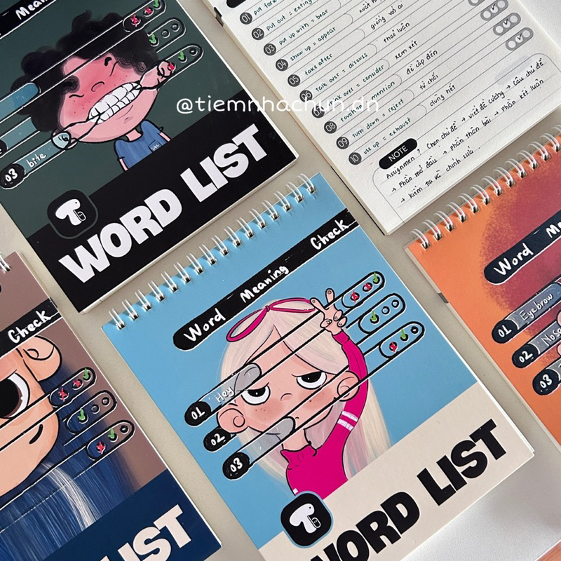 Word LIST VOCABULARY BOOK SIZE A5 CARTOON (real photo) - chun shop ...