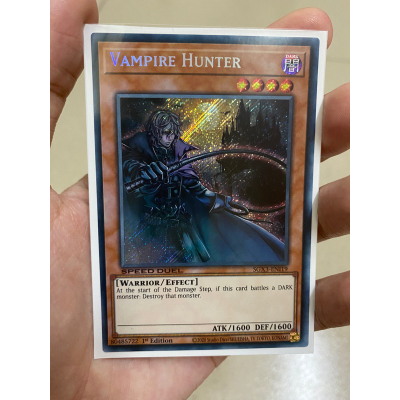 Vampire Hunter Card - SGX3-ENI19 - Secret Rare - [UK] - Mint | Shopee ...